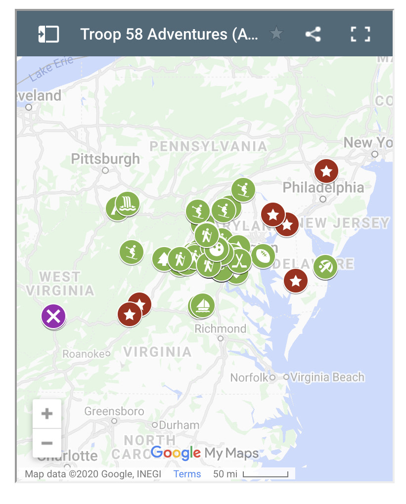 Troop 58 Reminisces on Scout Adventures through Interactive Map – We ...