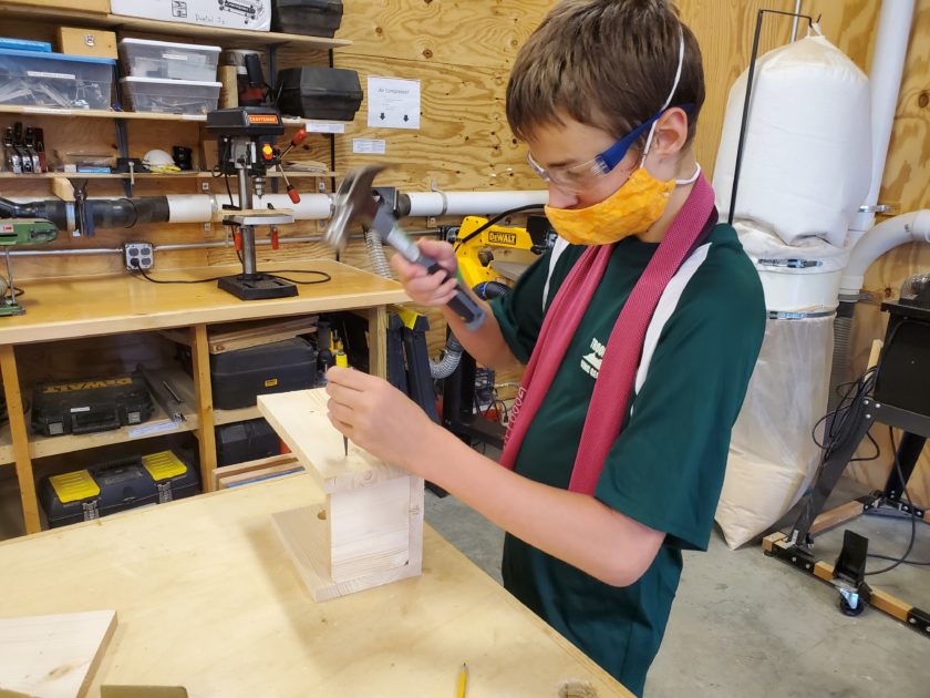 Family Fun in Michael’s Woodshop – Camp Snyder