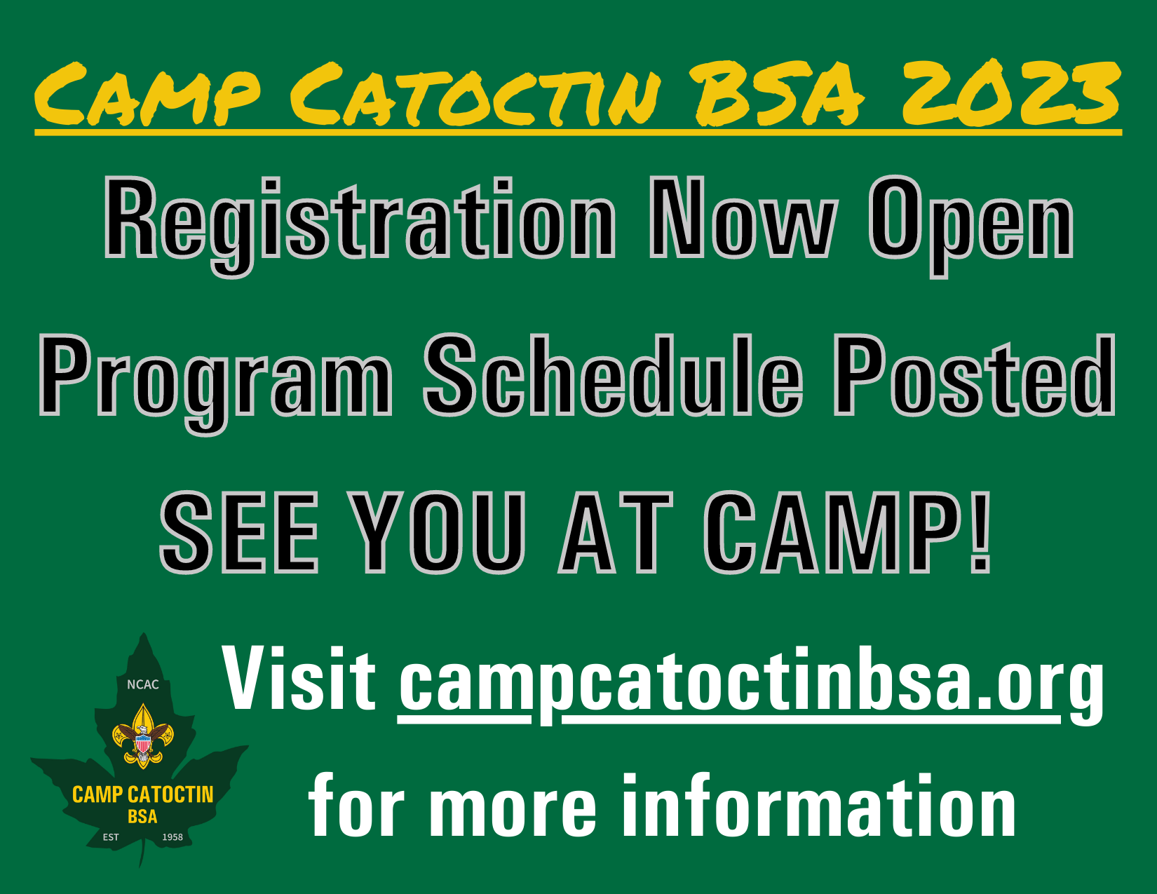 Camp Catoctin BSA 2023 – Registration open – We Own Adventure