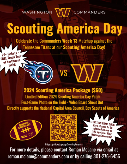 Washington Commanders | Scouting America Day 2024 – We Own Adventure