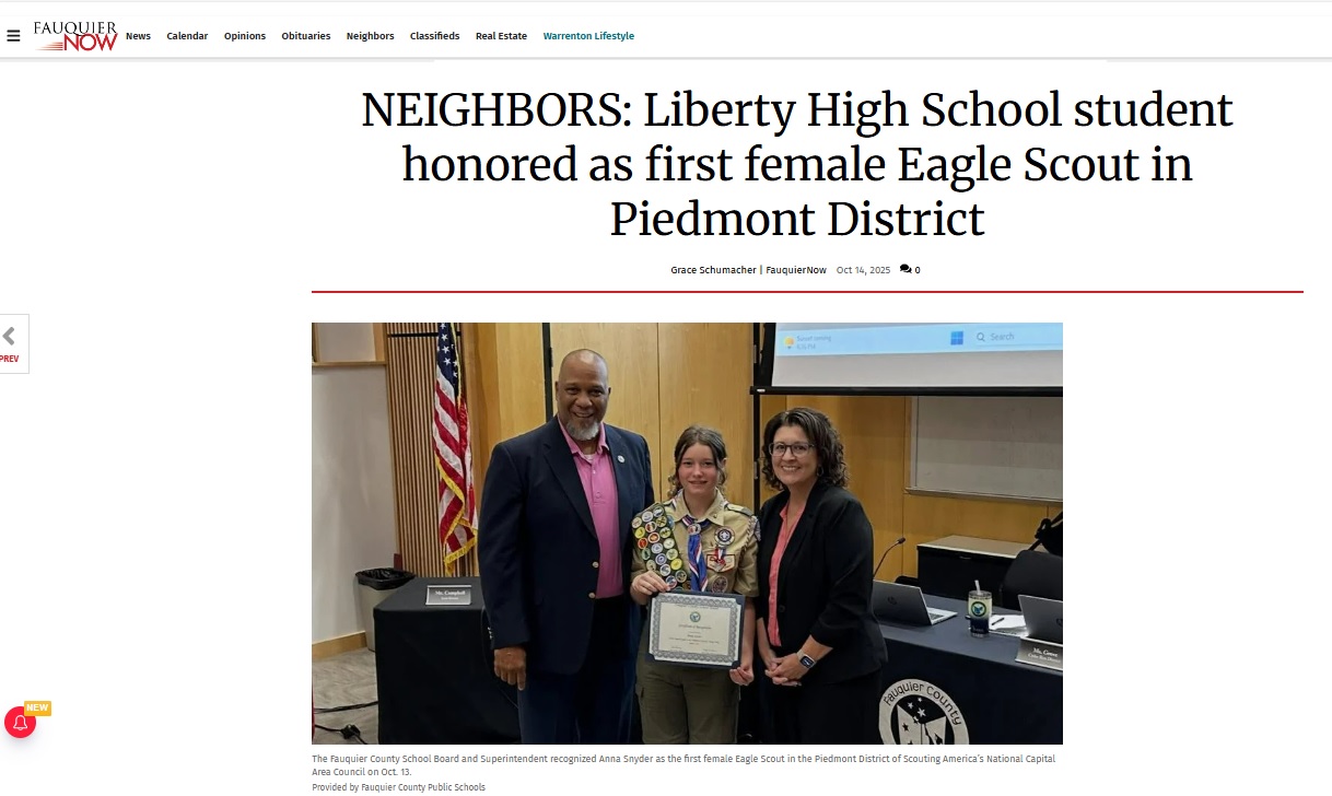 First Female Eagle Scout in Piedmont District Honored – We Own Adventure